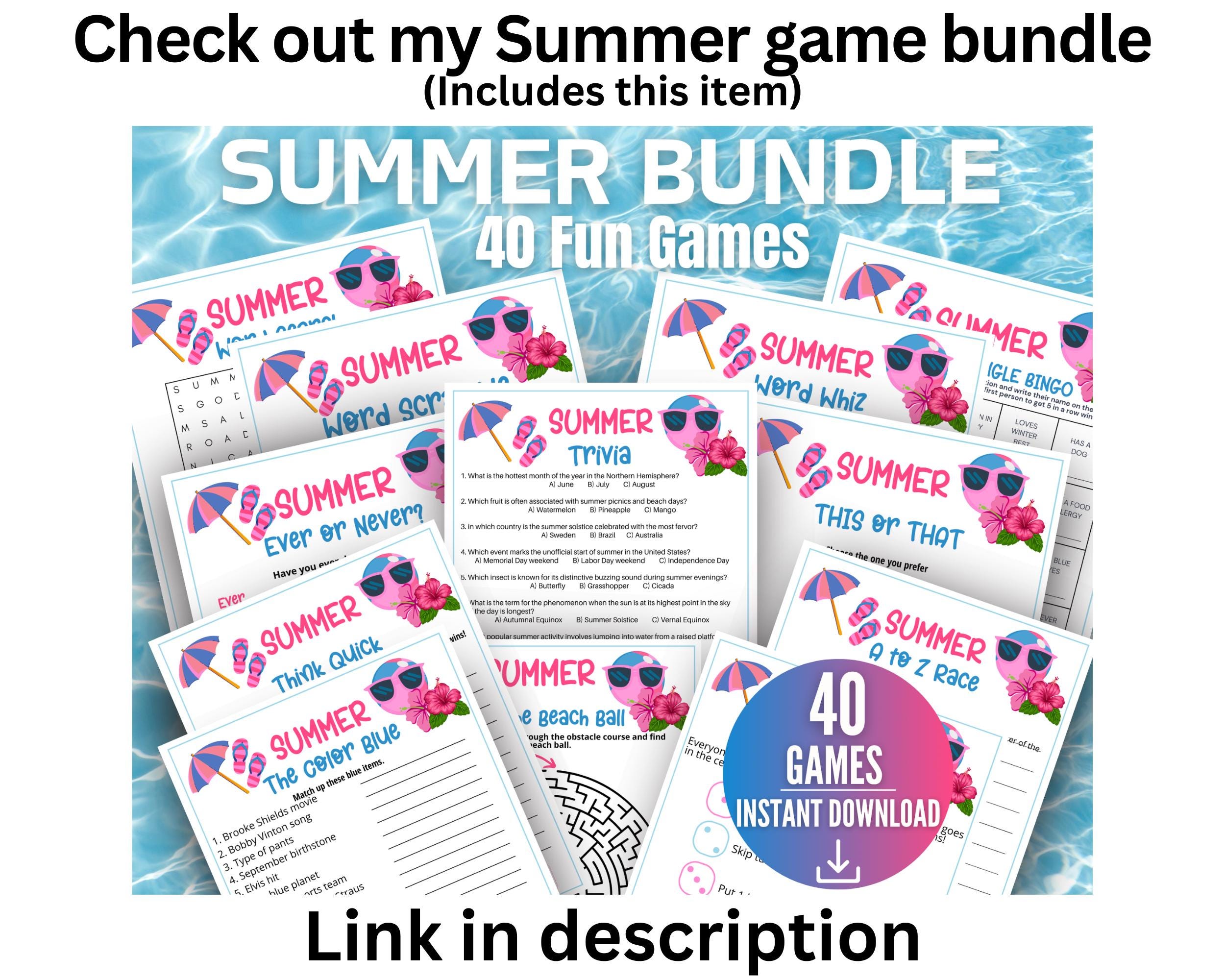 Summer Trivia Game, Summer Break Which Came First Quiz, Summertime ...