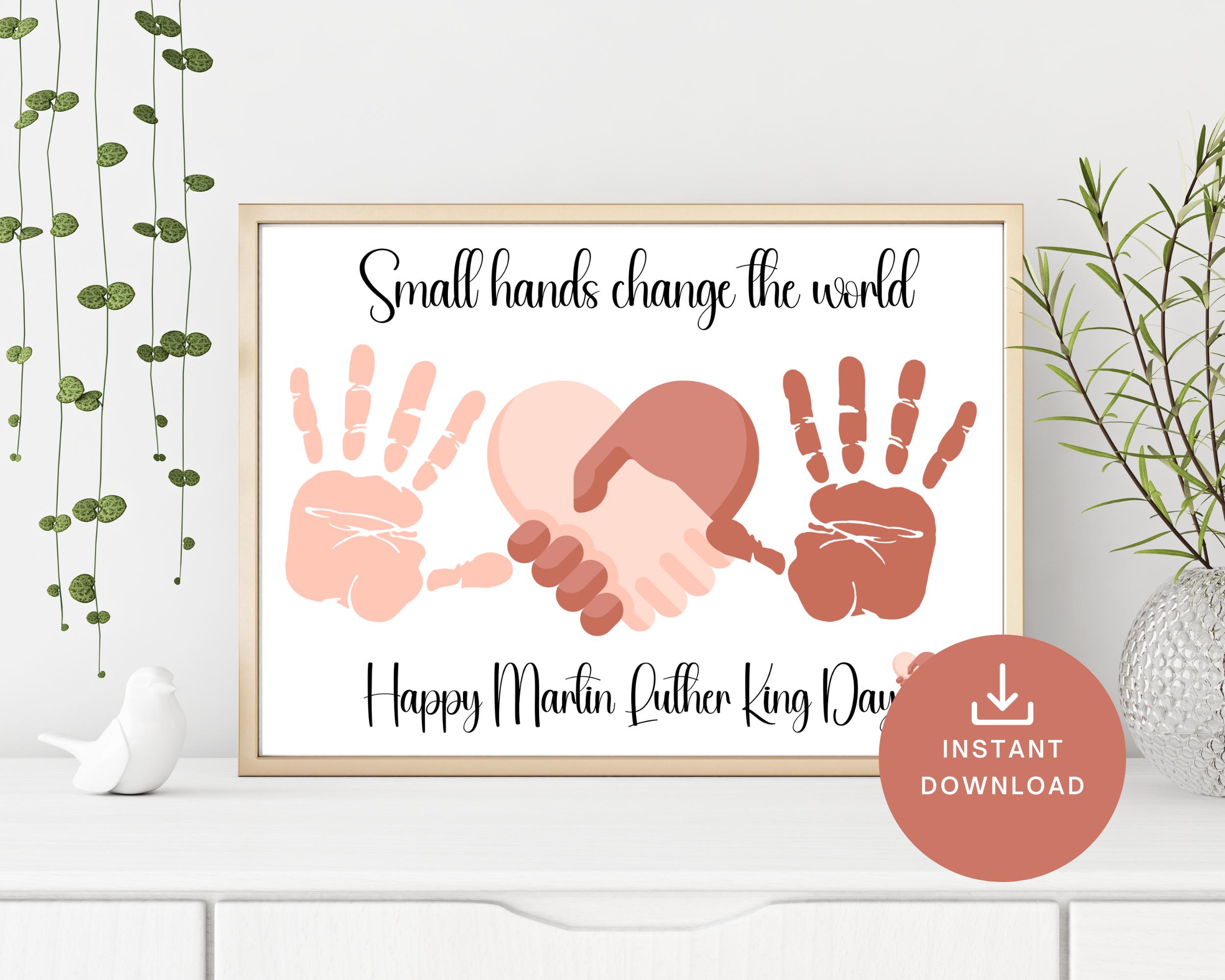Martin Luther King Day Handprint Craft, MLK Day Handprint Art Bundle ...