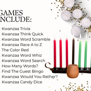 Kwanzaa Game Bundle, Kwanzaa Party Games, Kwanzaa Holiday Trivia ...