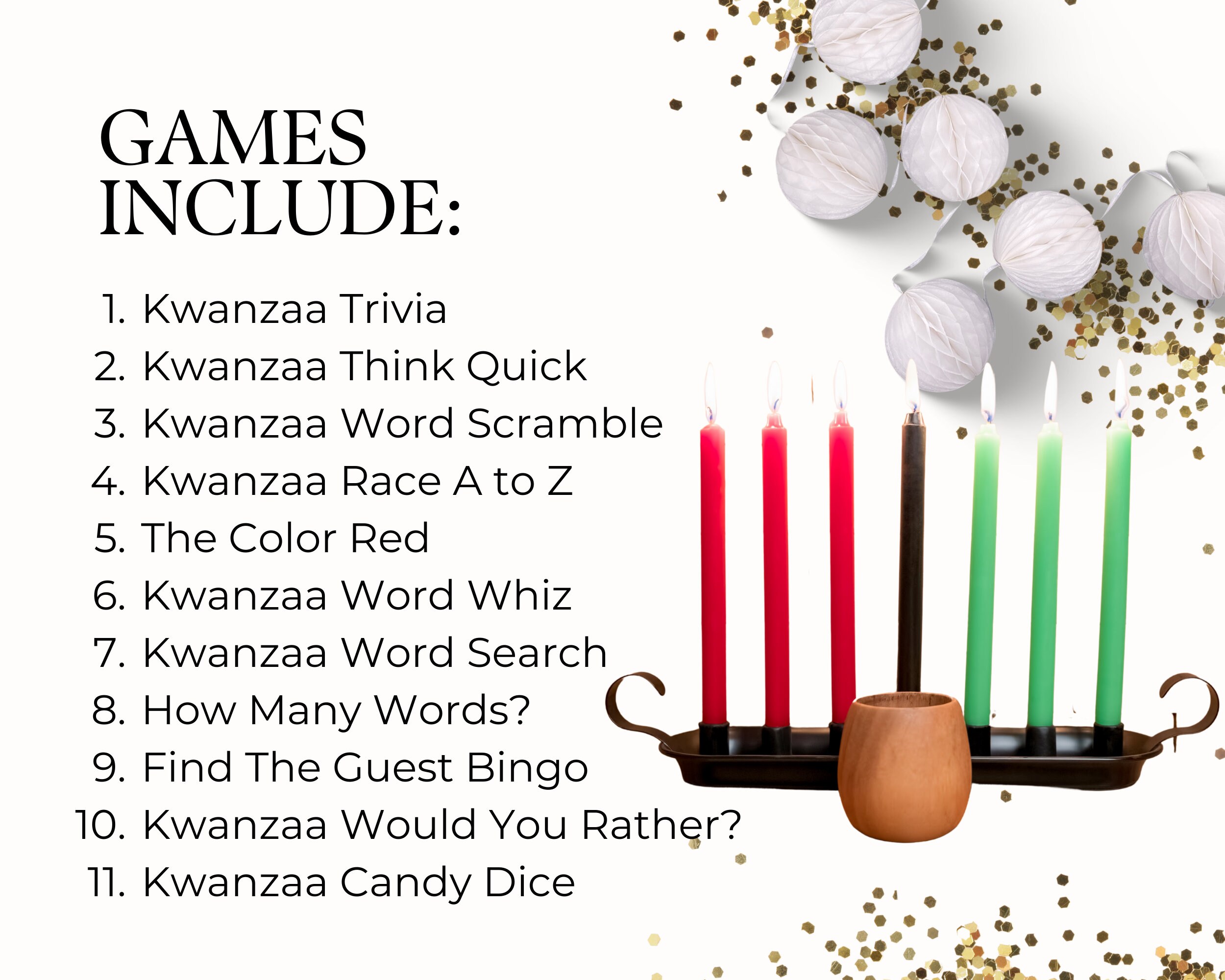 Kwanzaa Game Bundle, Kwanzaa Party Games, Kwanzaa Holiday Trivia ...