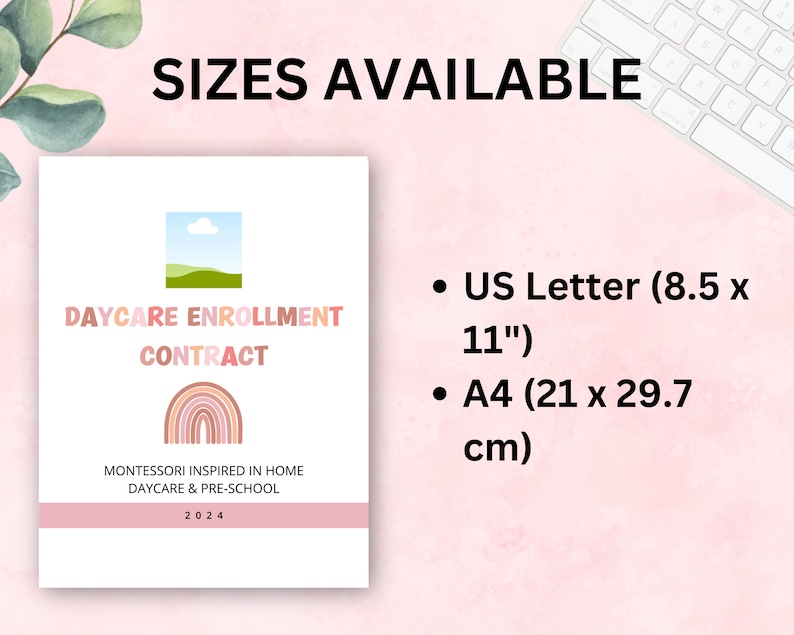 Daycare Contract Form, Child Care Contract, Home Daycare Contract ...