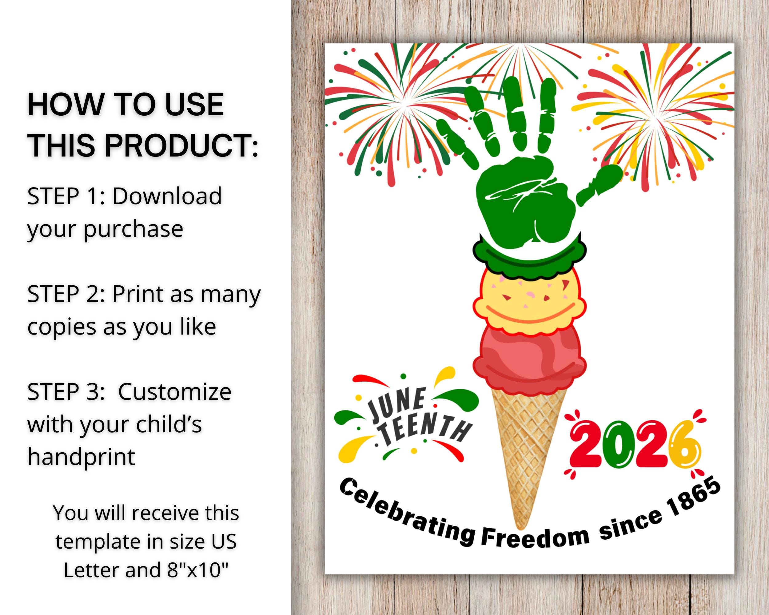 Juneteenth Handprint Art, Freedom Activity, Handprint Art, 19th ...