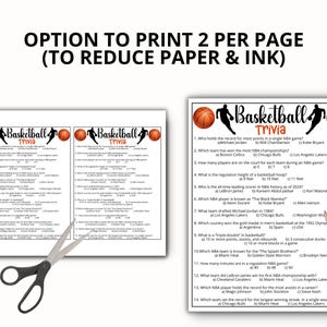 Basketball Trivia Game, Sports Team Trivia, Fall and Winter Sports ...