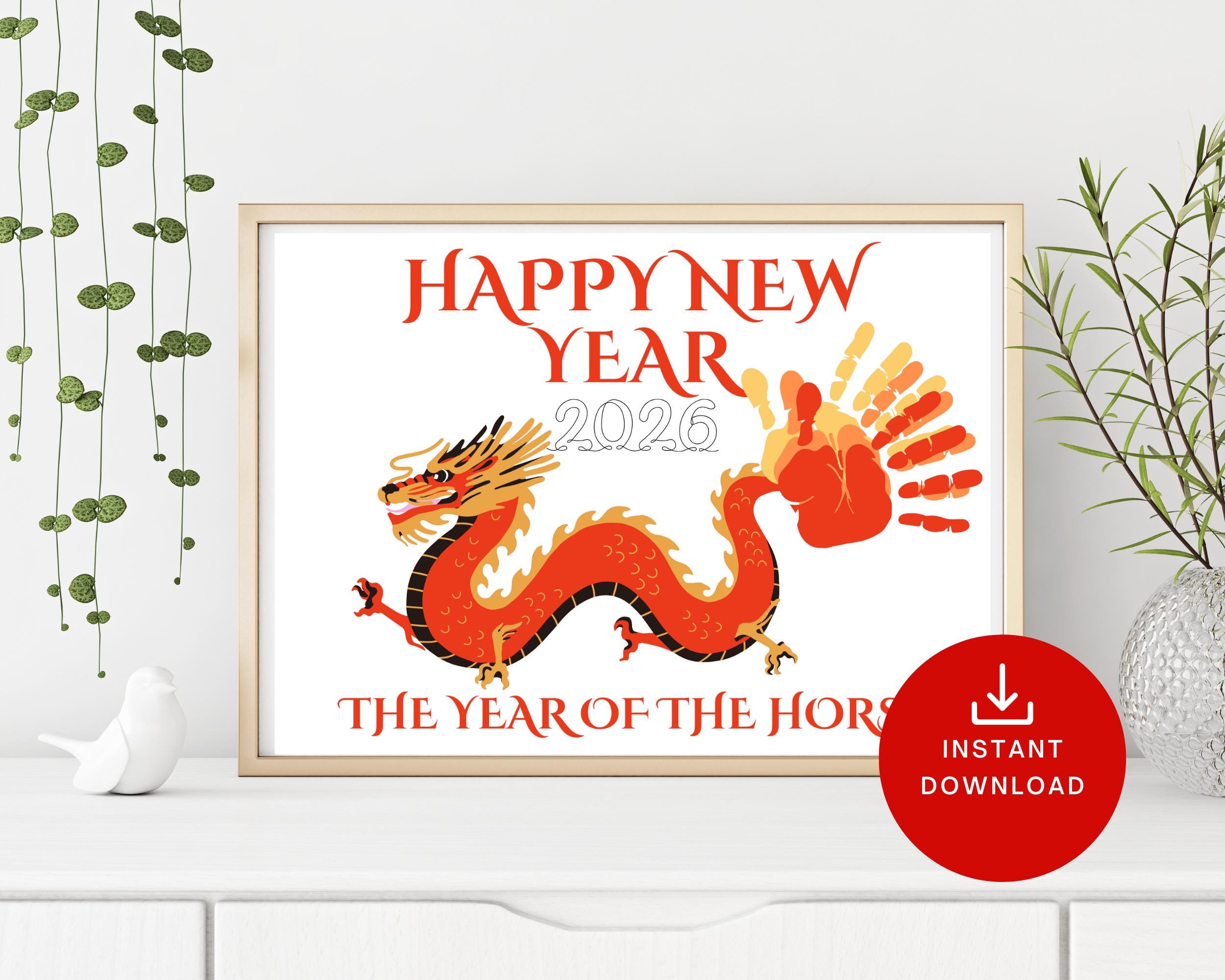 Lunar New Year Handprint Craft, Chinese New Year Handprint Art ...