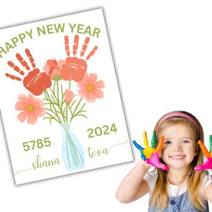 Rosh Hashanah Handprint Art, Shana Tova, Rosh Hashanah Activity for ...