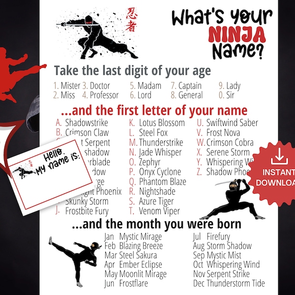 Ninja - Etsy