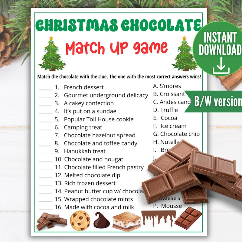 Christmas Candy Match Game Answers - Etsy