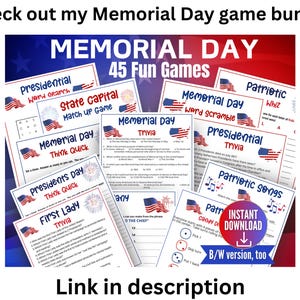 Who is the Most Patriotic, July 4th Game, Memorial Day Trivia Game ...