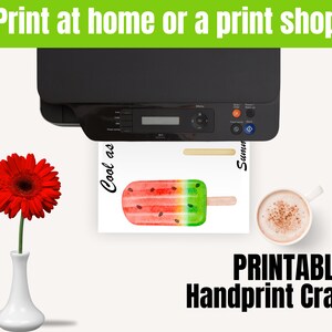 Popsicle Handprint Craft for Kids, Summer Craft, Handprint Art ...