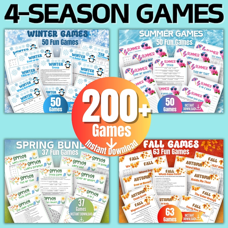 Fall Summer Winter Spring - Etsy