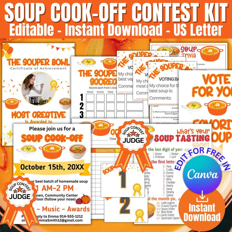 Chili Cook Contest Kit - Etsy