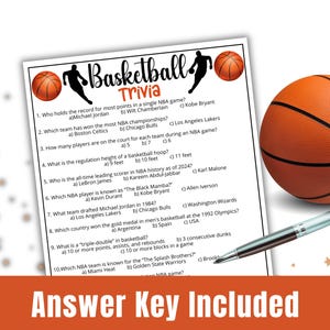 Basketball Trivia Game, Sports Team Trivia, Fall and Winter Sports ...
