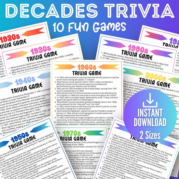 Decades Party - Etsy