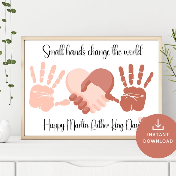 Mlk Handprint Craft - Etsy