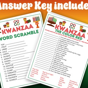 Kwanzaa Game Bundle, Kwanzaa Party Games, Kwanzaa Holiday Trivia ...