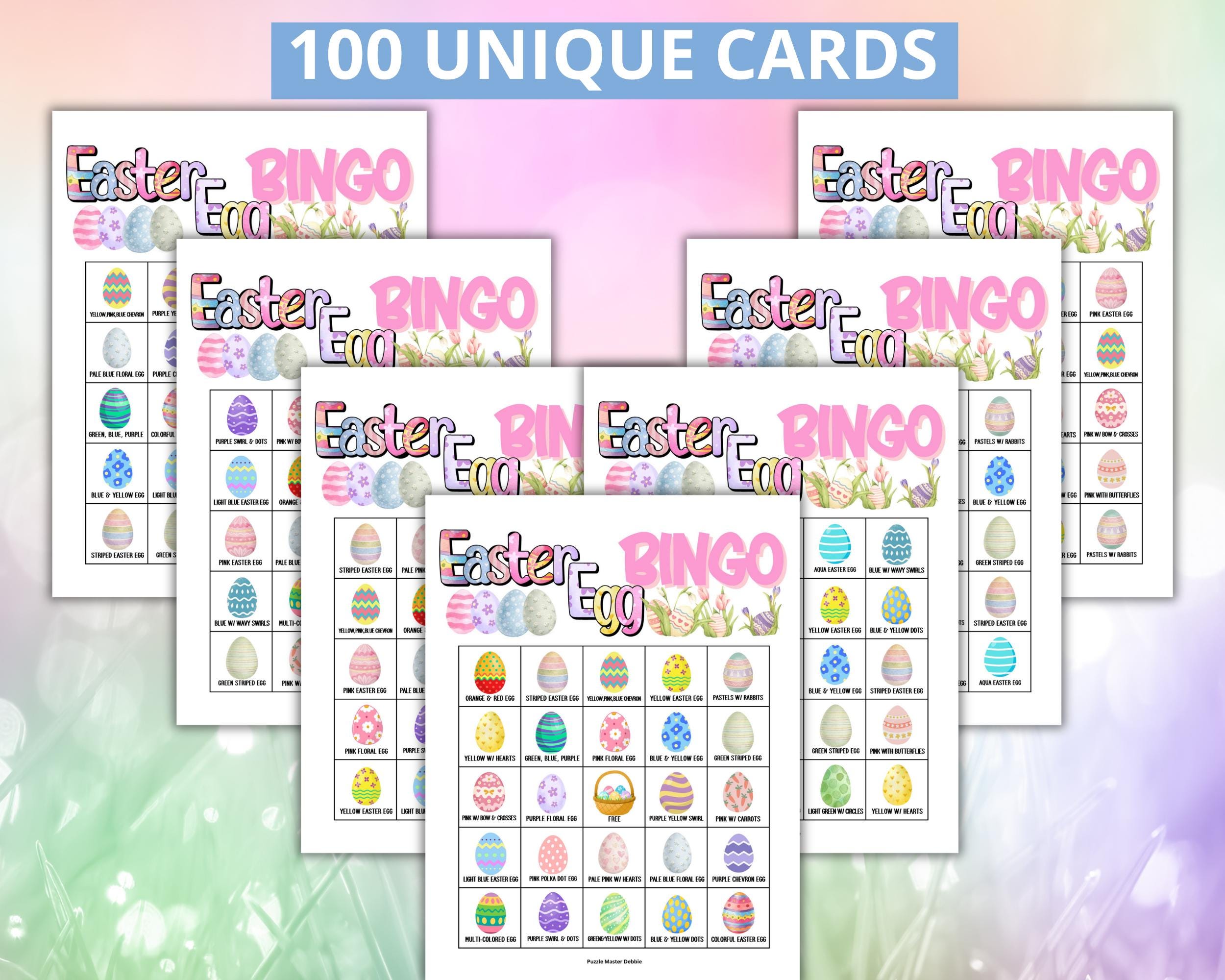Easter Egg Bingo Game, Kids Easter Celebration, Christian Egg Hunt ...