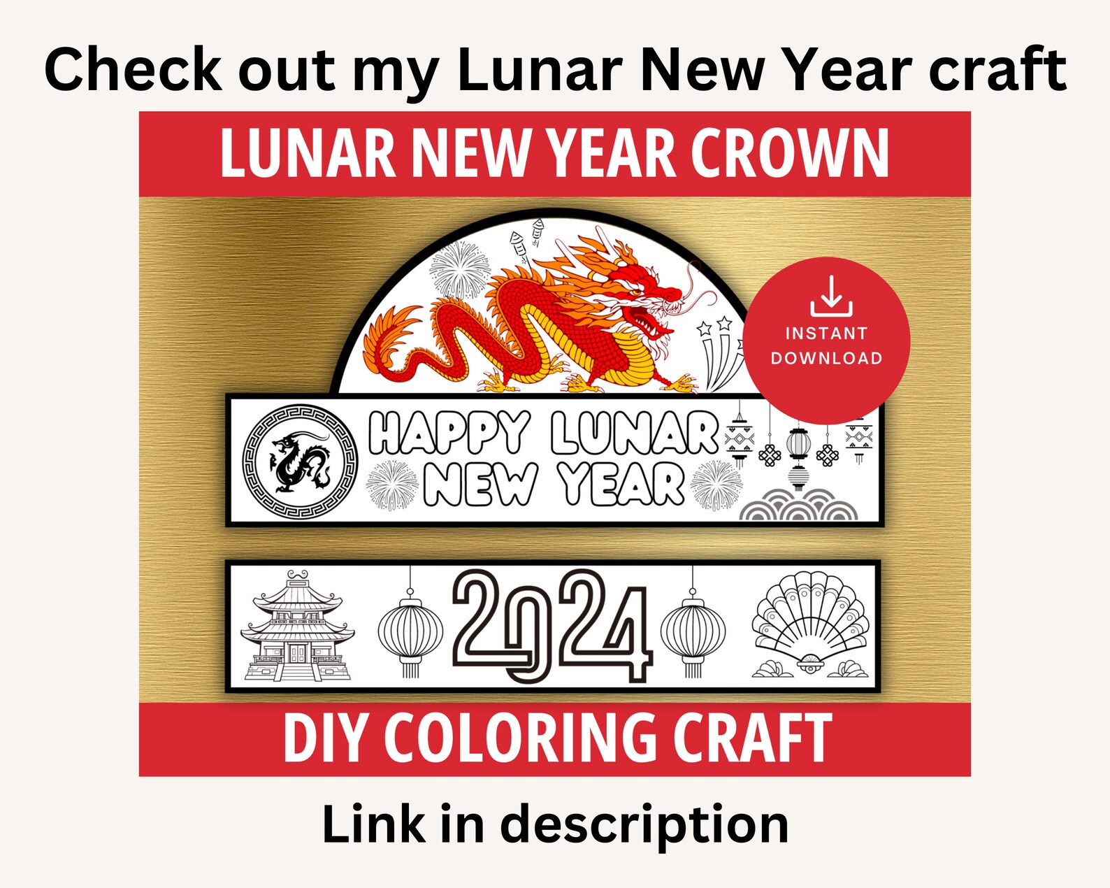 Lunar New Year Handprint Craft, Chinese New Year Handprint Art, Year of ...