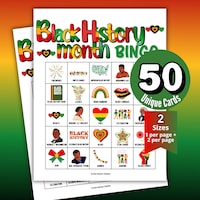 Black History Bingo, Black History Games, Black History Month Bingo, 75 ...