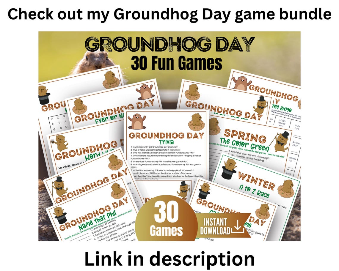 Groundhog Day 5 Second Game, Winter Activity for Kids and Adults ...