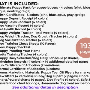 Editable Puppy Breeder Starter Kit Templates, Dog Training Handbook for ...