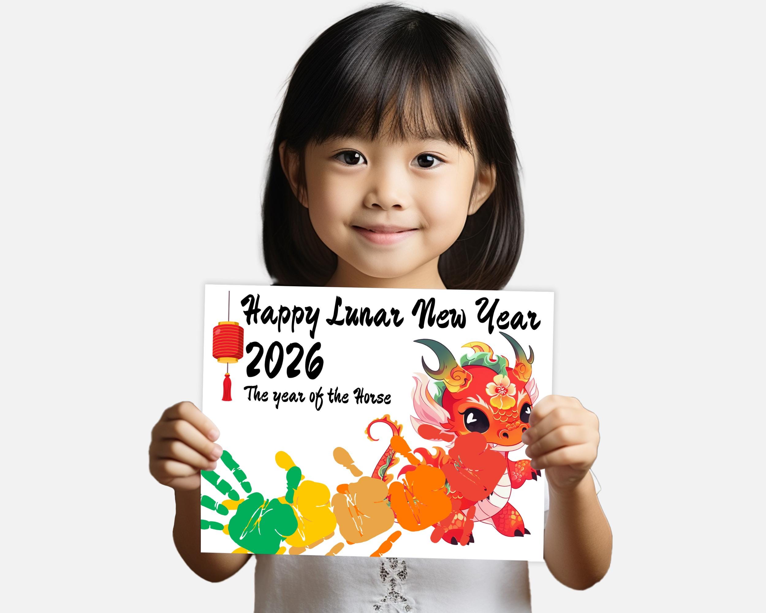 Lunar New Year Handprint Craft, Chinese New Year Handprint Art ...