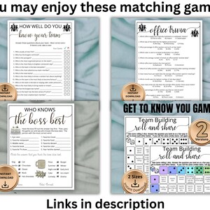 Team Building Games, How Well Do You Know Your Team, Coworker Activity ...