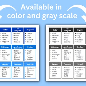 Passover Forbidden Words Game, Seder Activity for Kids and Adults ...