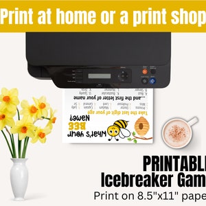 What's Your Bee Name Game WITH NAMETAGS + SIGN, What Will Your Baby Bee ...