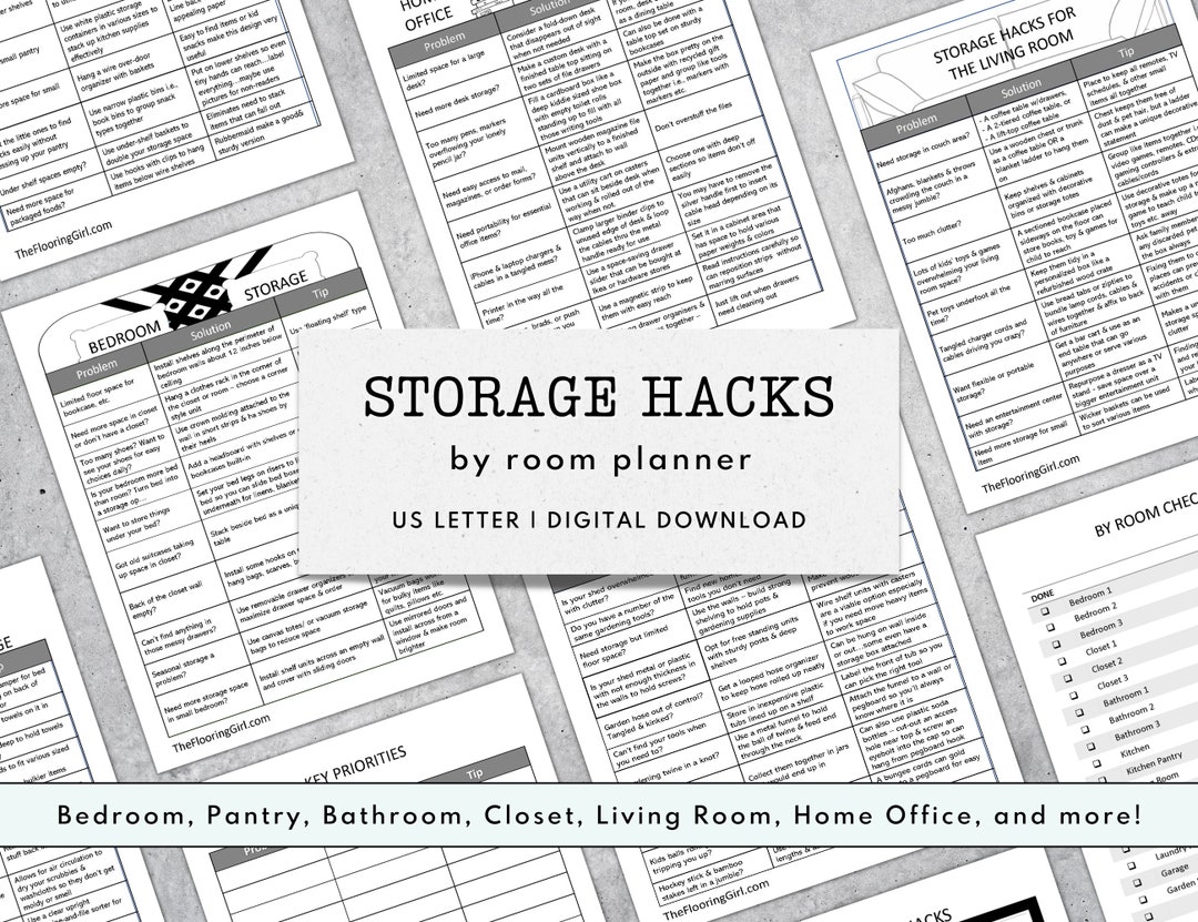 Storage Hacks by Room Guide Planner, Declutter Hacks Guide Storage ...