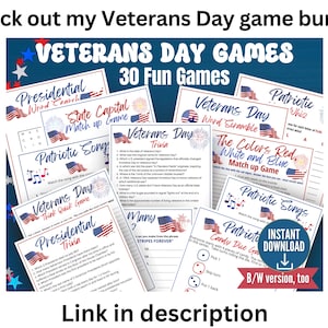 Veterans Day Trivia, Veterans Day Trivia Game, President's Day Trivia ...
