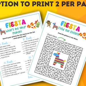 Fiesta Trivia Game Bundle, 10 Mexican Taco Fiesta Games, Quinceañera ...