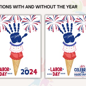 Labor Day Handprint Art, Labor Day Activity, Handprint Art, Handprint ...