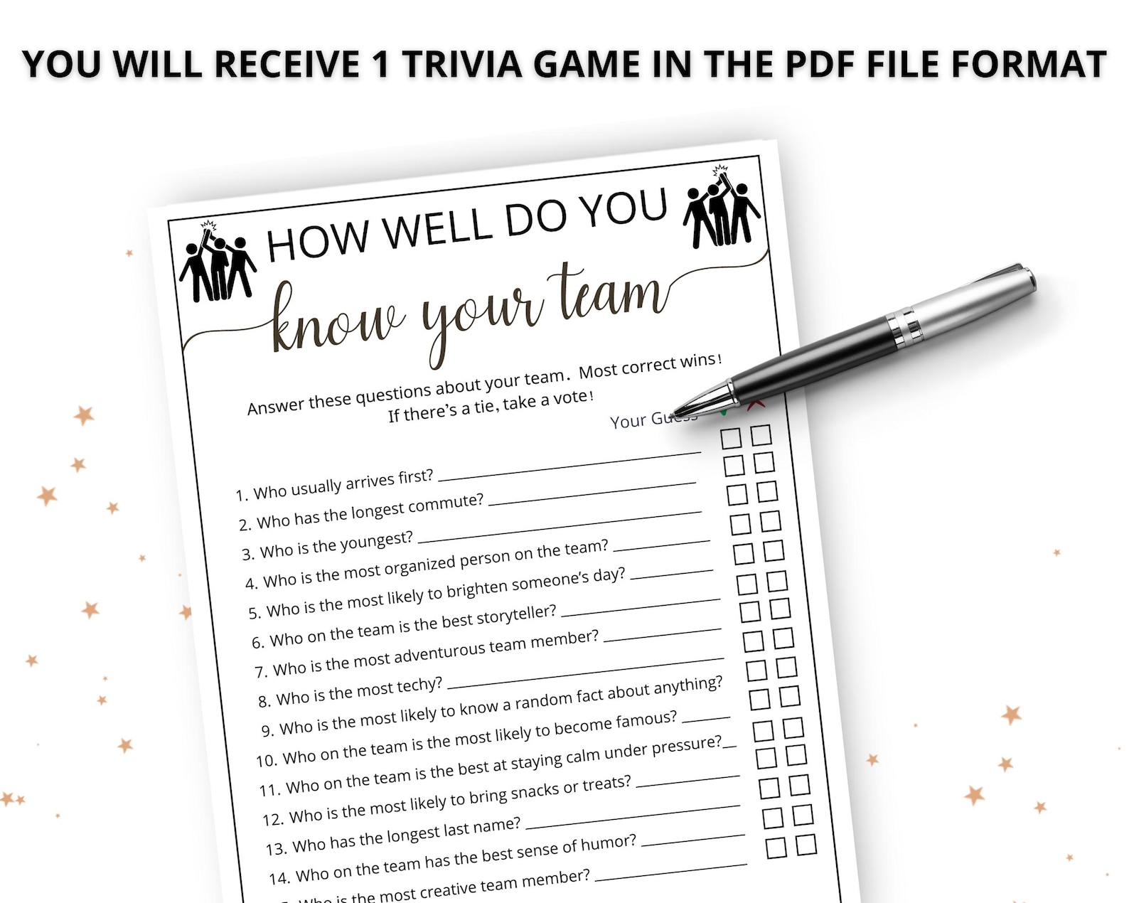 Team Building Games, How Well Do You Know Your Team, Coworker Activity ...