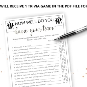 Team Building Games, How Well Do You Know Your Team, Coworker Activity ...