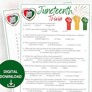Juneteenth Trivia Game, Juneteenth Game, Classroom Activities ...