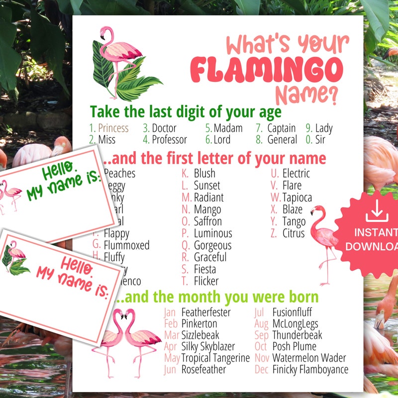 Flamingo Printable - Etsy