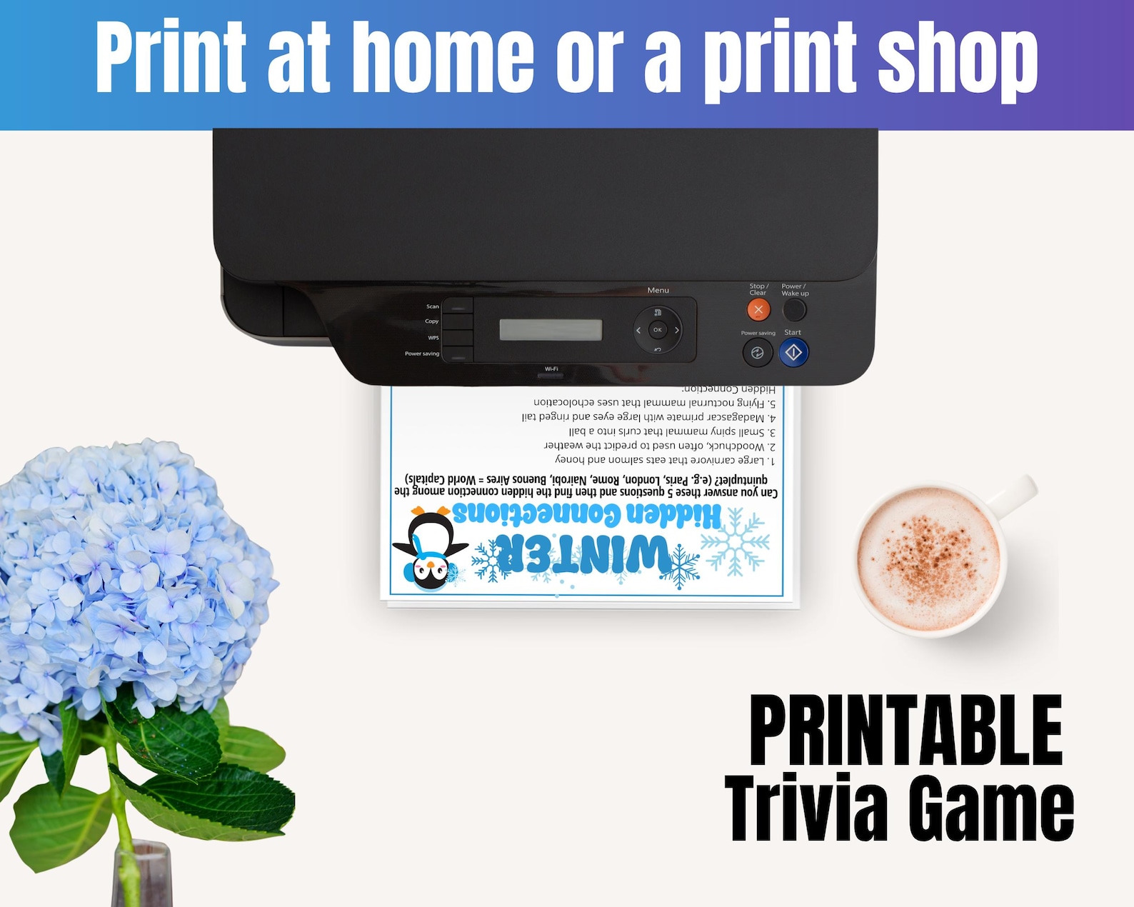 Winter Trivia Game, Winter Hidden Connection Puzzles,printable Quiz for ...