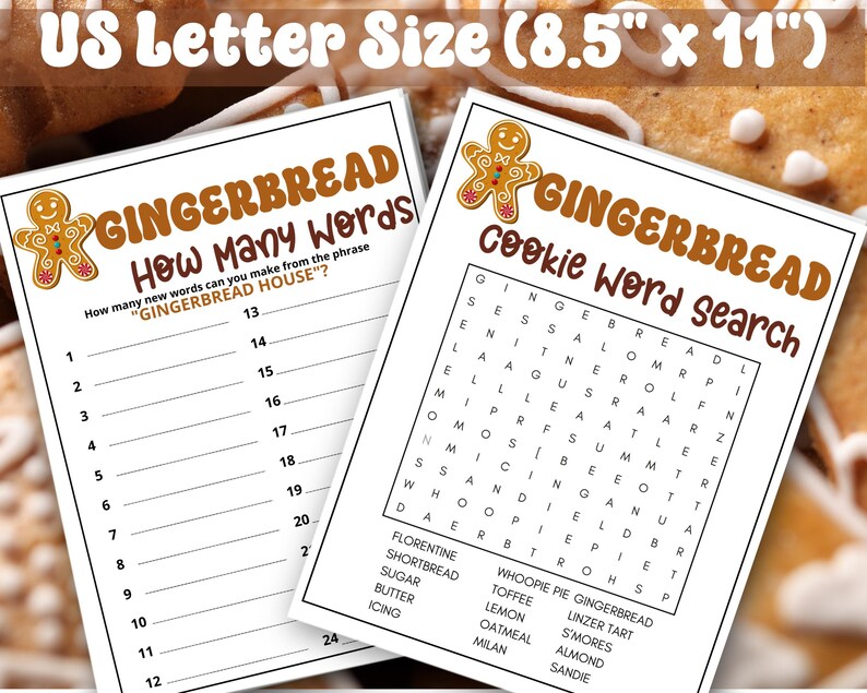 Gingerbread Game Bundle,27 Games,christmas Games,friendsmas Printable ...