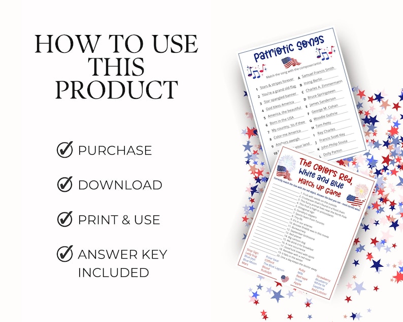 4th of July Game Bundle, July 4th Trivia, Patriotic Songs Game ...