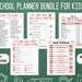 Editable School Planner Kids Printable Back to School Bundle - Etsy