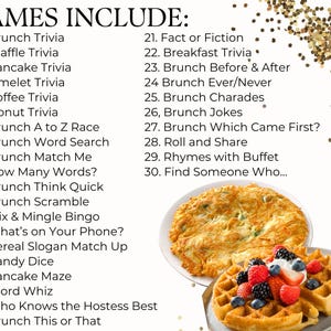 Brunch Party Game Bundle, Pancakes and Pajamas,teen Girl Birthday ...