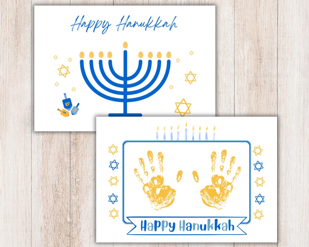 Hanukkah Craft for Kids, Fingerprint Craft, Menorah Candles, Handprint ...