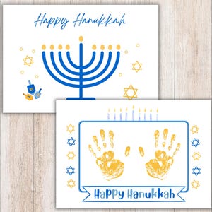 Hanukkah Craft for Kids, Fingerprint Craft, Menorah Candles, Handprint ...