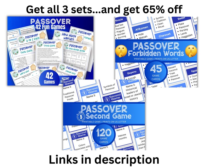 Passover 5 Second Game, Seder Activity for Kids and Adults, Passover ...