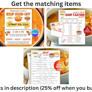 Soup Trivia Game, Printable Soup Cook-off Game for Kids & Adults, Soup ...