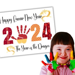Lunar New Year Handprint Craft, Chinese New Year Handprint Art, Year of ...
