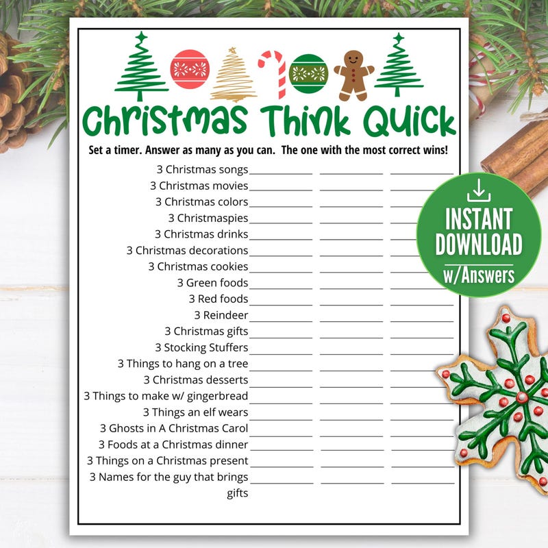 Jeopardy Christmas Game - Etsy