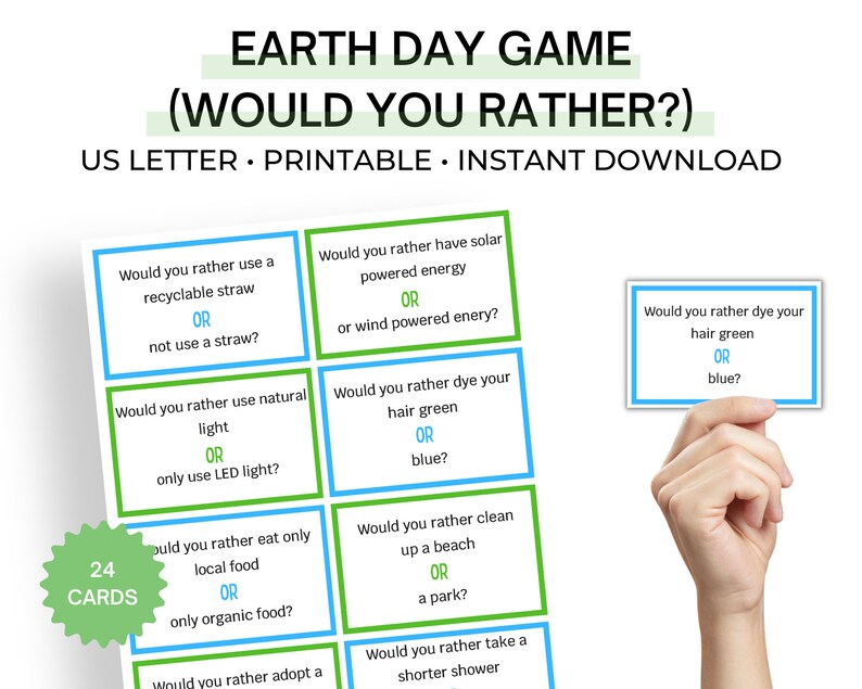 Earth Day Would You Rather Game Earth Day Activity Classroom - Etsy