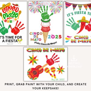 Cinco De Mayo Handprint Craft Bundle, Mexican Fiesta Handprint Keepsake ...