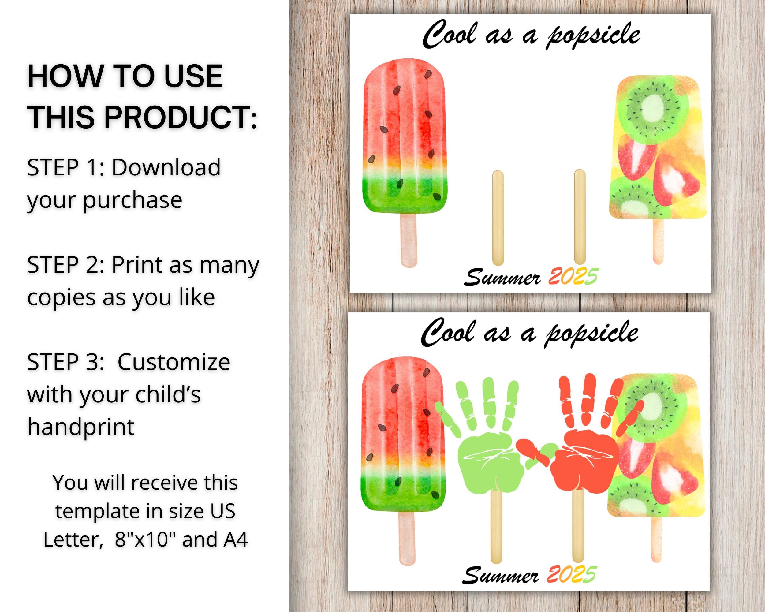 Summer Handprint Craft for Kids,summertime Handprint Art,toddler ...